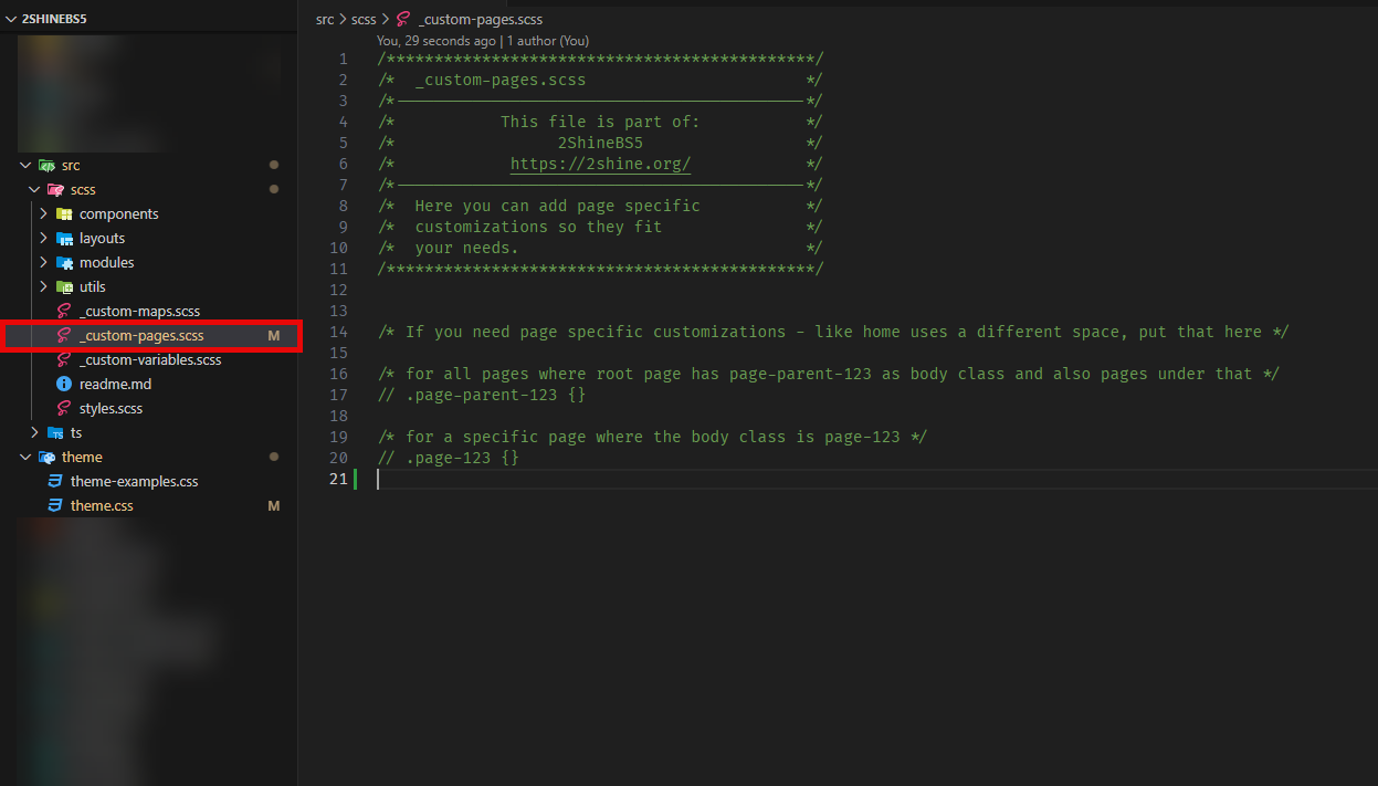 Styling (CSS, Sass and Bootstrap Variables)