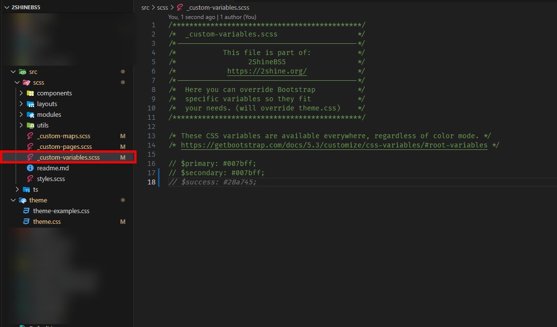 Styling (CSS, Sass and Bootstrap Variables)