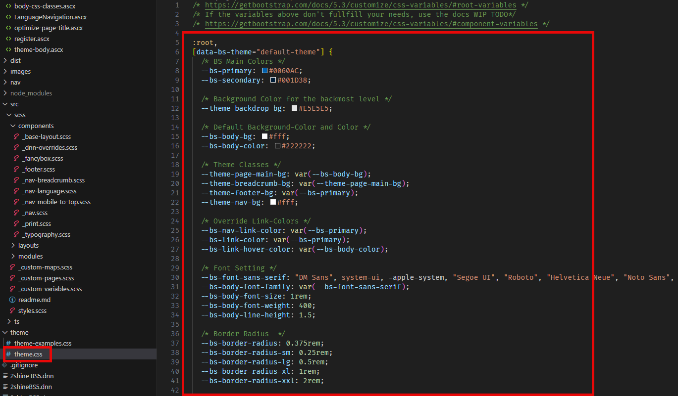 Styling (CSS, Sass and Bootstrap Variables)